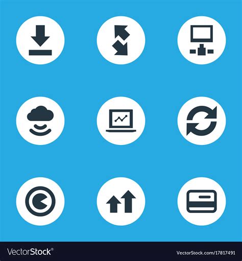 Set Of Simple Analysis Icons Royalty Free Vector Image
