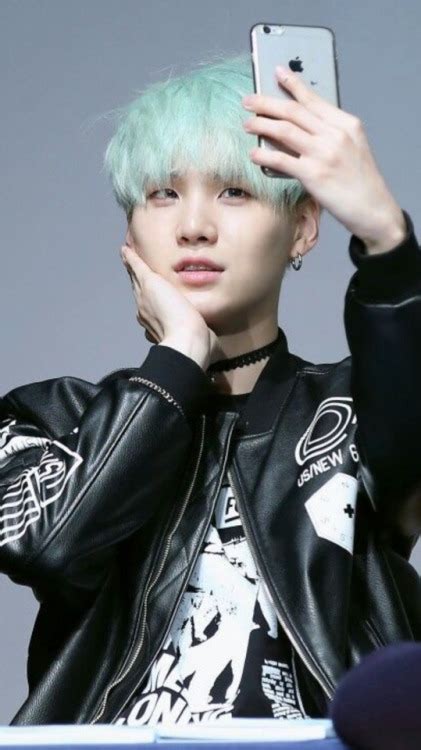 Bts Suga With Mint Hair Appreciation Post Wallpa Tumbex