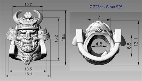 Samurai Head Bead 3d Model By Kseny 3design