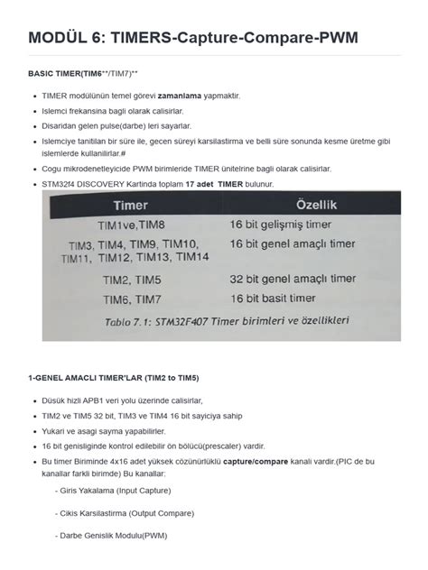 Modül 6 Timers Capture Compare Pwm Pdf