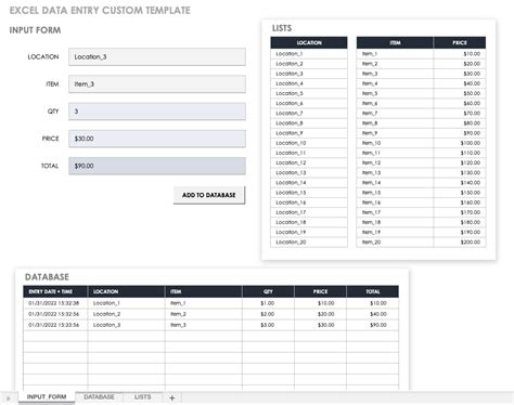 Simple Excel Input Sheet Riset