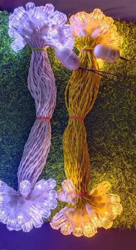 20m Plastic Purple Yellow Led String Light Set Blinking Plug In At Rs