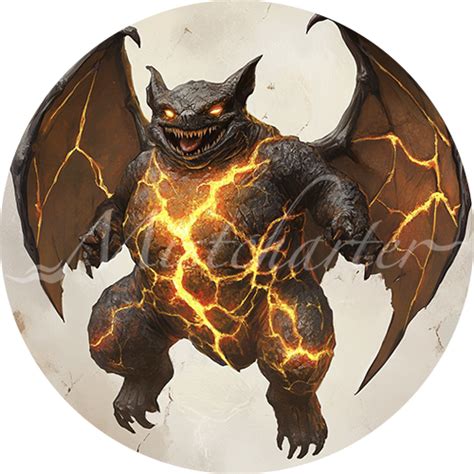 Magma Mephit Game Tokens For Vtt And Ttrpg Mistcharter Maps