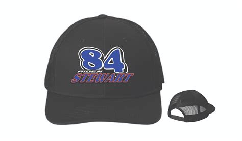 Aiden Stewart Trucker Hat C Black Karting Wraps Graphics