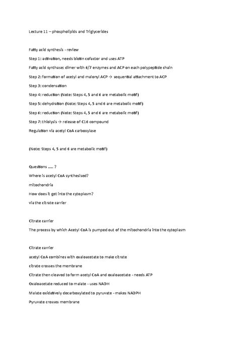 Lecture Phospholipids And Triglycerides Lecture Phospholipids And Triglycerides