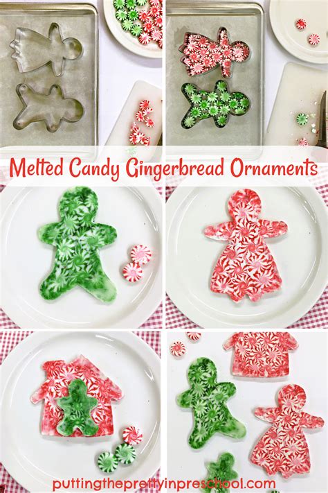Melted Candy Gingerbread Ornaments