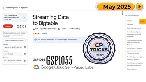 Streaming Data To Bigtable Gsp1055 Qwiklabs Arcade Youtube