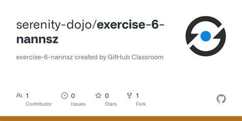 GitHub Serenity Dojo Exercise Nannsz Exercise Nannsz Created By GitHub Classroom