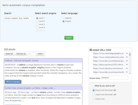 Automatic Compilation Of The English Subcorpus Download Scientific Diagram