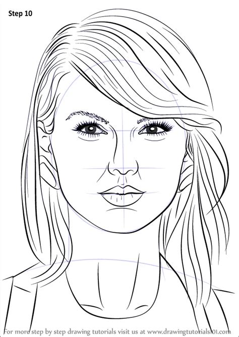Learn How To Draw Taylor Swift Singers Step By Step Drawing Tutorials