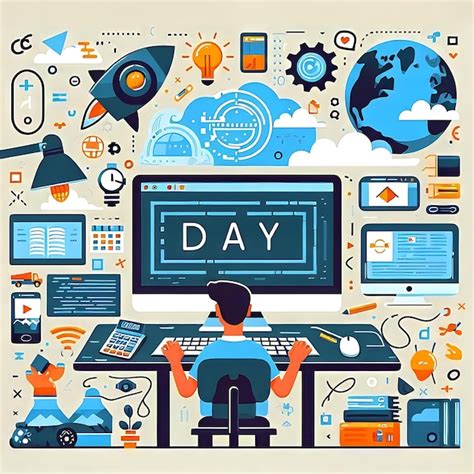 International Programmers Day Flat Illustration 3d Render Typography Premium Ai Generated Image