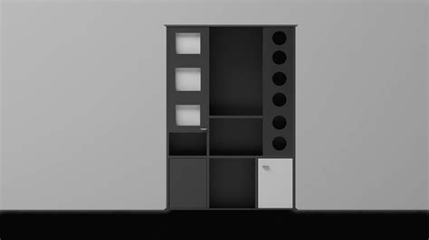 검은 선반 3d 모델 7 Max Skp Free3d