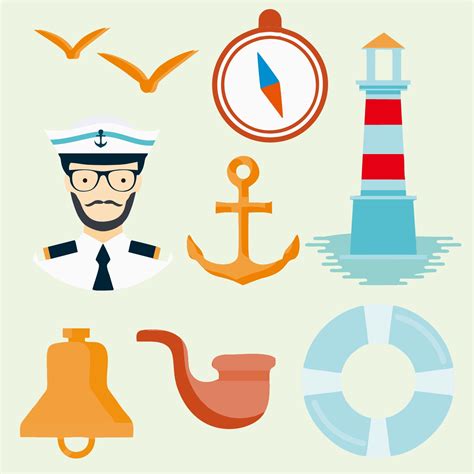 Free Sailor Seaman Icons Vector 167474 Vector Art At Vecteezy