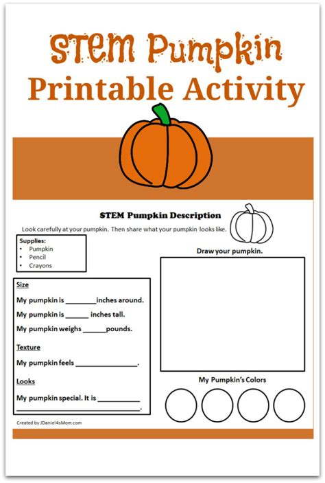 Stem Pumpkin Printable Activity