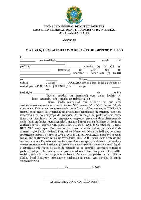 Processo Seletivo Simplificado Edital Pss Nº 0012023 Crn 7