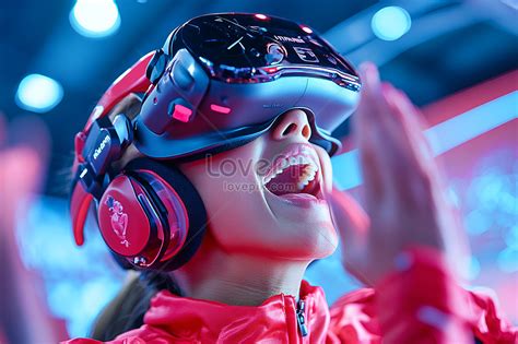 Vr 안경을 쓴 소녀 사진 무료 다운로드 Lovepik