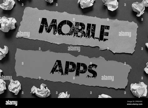 Handwriting Text Mobile Apps Concept Meaning A Software Application Designed To Run On Handheld