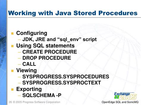 Ppt Openedge® Sql And Sonicmq® Using Jms With Sql Applications