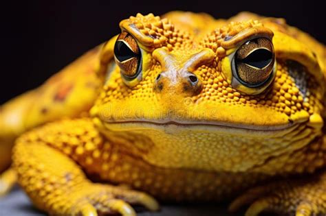 Textured Yellow Toad Closeup Photo Generate Ai Stock Illustration