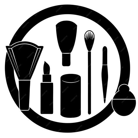 Makeup Items Black Silhouette Vector Art And Illustration Premium Ai