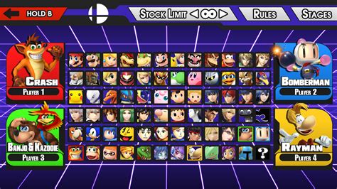 NEW Super Smash Bros Character Select Screen By LivingDeadSuperstar