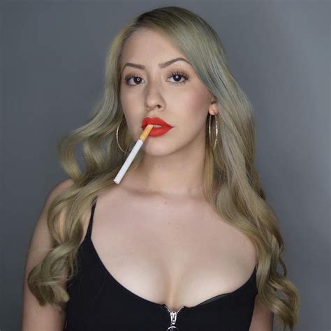 Dangling And Lighting Smoker Blonde Women Smoking