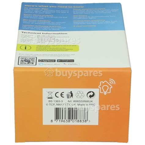 TCP Smart WiFi Single Light Wall Switch BuySpares