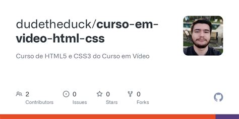 Github Dudetheduck Curso Em Video Html Css Curso De Html E Css Do