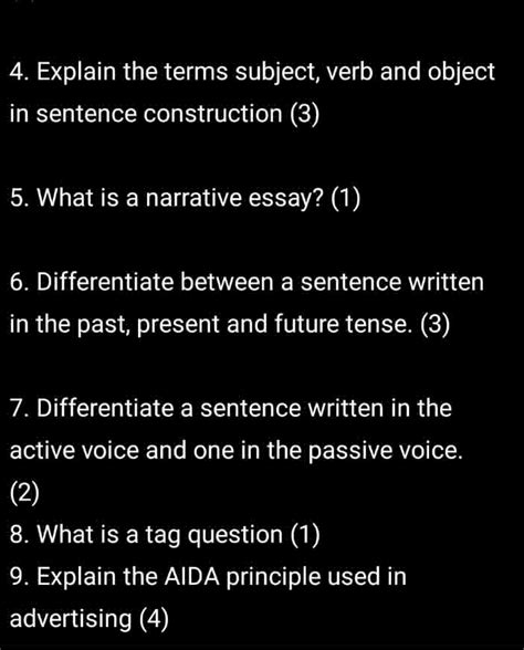 4 Explain The Terms Subject Verb And Object StudyX