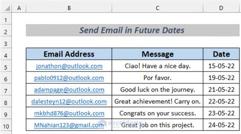How To Automatically Send Email From Excel Based On Date