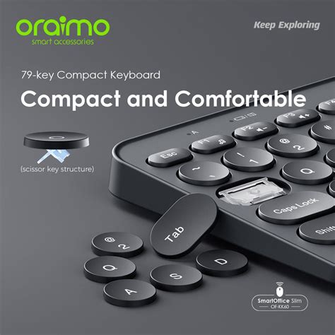 Oraimo Smart Office Slim Wireless Keyboard Mouse Kit Hardware Village Inc
