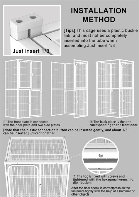 Cat Cage 4 Layer Large Cat Cage Platform Cage For Large Cats Stackable