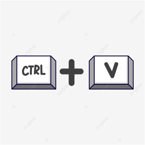 Paste Keyboard Button Vector Ctrl V Keyboard Button Png And Vector