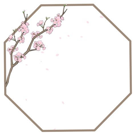 Pink Sakura Frame 15327821 Png