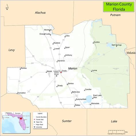 Map Of Marion County Florida Where Is Marion County Located