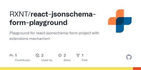 Github Rxnt React Jsonschema Form Playground Playground For React