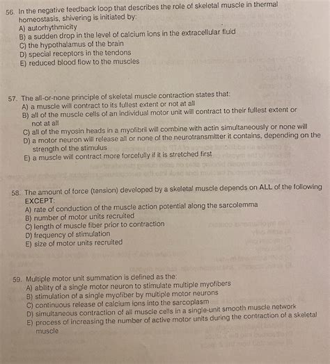 Solved 56 In The Negative Feedback Loop That Describes The