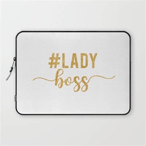Lady Boss Gold Glitter Lap Top Sleeve Sleeves Boss Lady Unique Designs