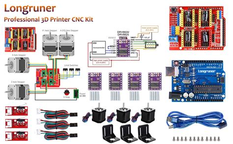 For Arduino Professional 3d Printer Cnc Kit Longruner Grbl Cnc Shield Board Ramps 1 4