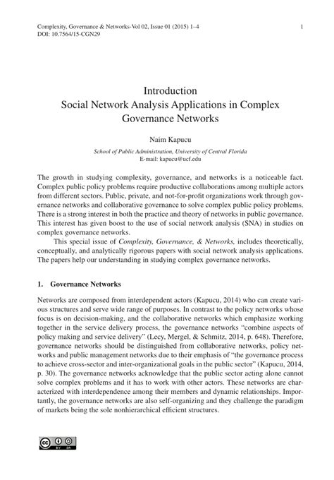 Pdf Introduction Social Network Analysis Applications In Complex