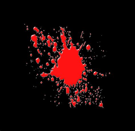 Bloodstain Pattern Analysis Bpa Blood Splatter On Black Digital