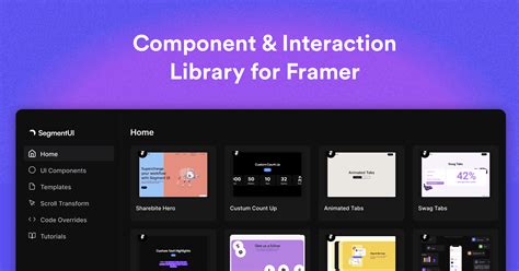 SegmentUI Framer Component Library Design System Custom Overrides