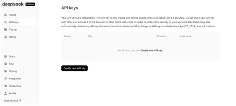 Deepseek APIの使い方 R1 V3 スクリーンショット付きステップバイステップガイド