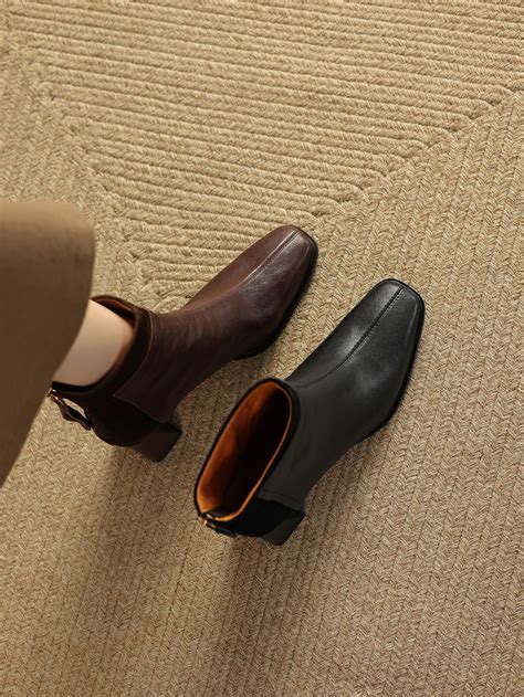 Chiko Teodora Square Toe Block Heels Ankle Boots