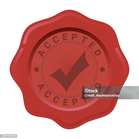 레드 허용 왁스 인감 스탬프 체크 마크 아이콘 벡터 일러스트 레이 션과 스티커 동의에 대한 스톡 벡터 아트 및 기타 이미지 동의 승인 인장 Istock
