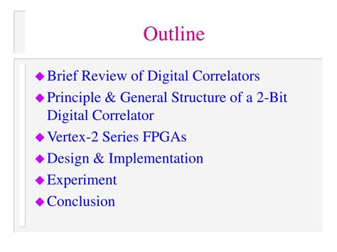Ppt Digital Correlator Design Using Vertex 2 Fpgas Powerpoint Presentation Id703459