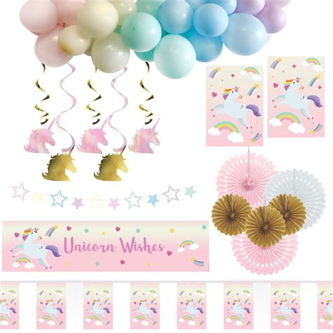 Unicorn Party Tableware Decorations And More Party Packs