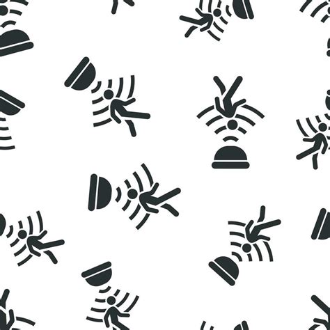 motion sensor icon seamless pattern background sensor waves with man