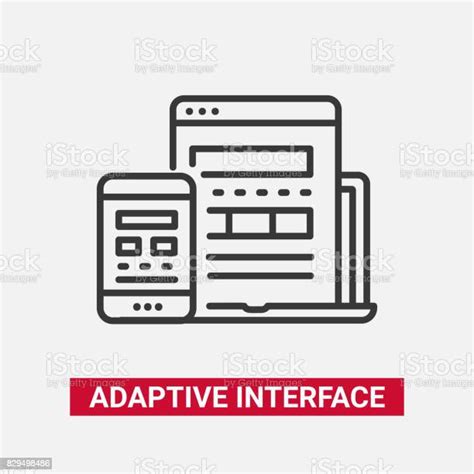 적응형 인터페이스현대 벡터 라인 디자인 아이콘입니다 개념에 대한 스톡 벡터 아트 및 기타 이미지 개념 개념 기호 개성