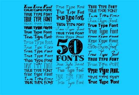 Instant Download Font Bundle 50 True Type Fonts And Install Fonts Ttf Scripts Digital Fonts